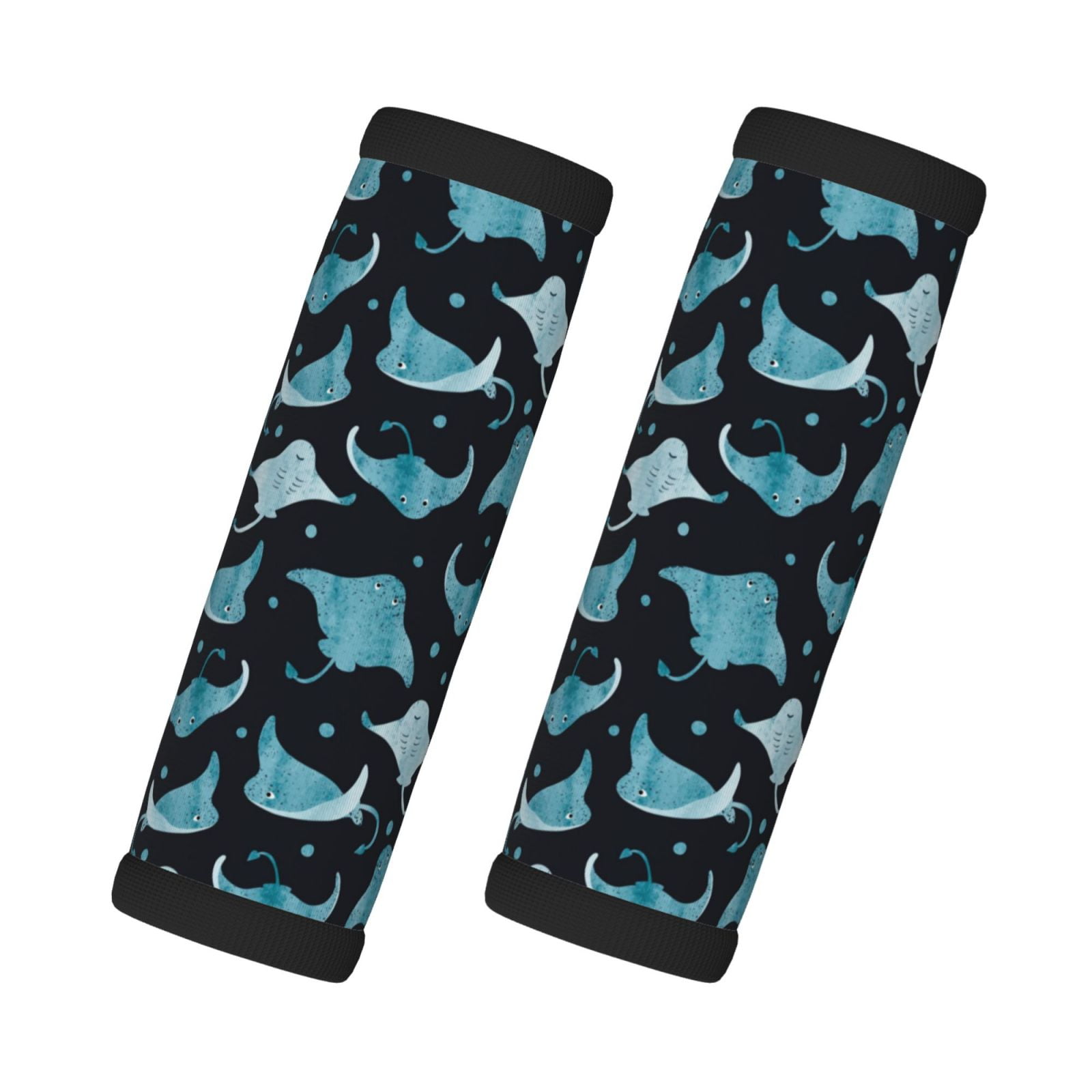 Luggage Handle Wraps for Suitcase, cute watercolor stingray dots ...