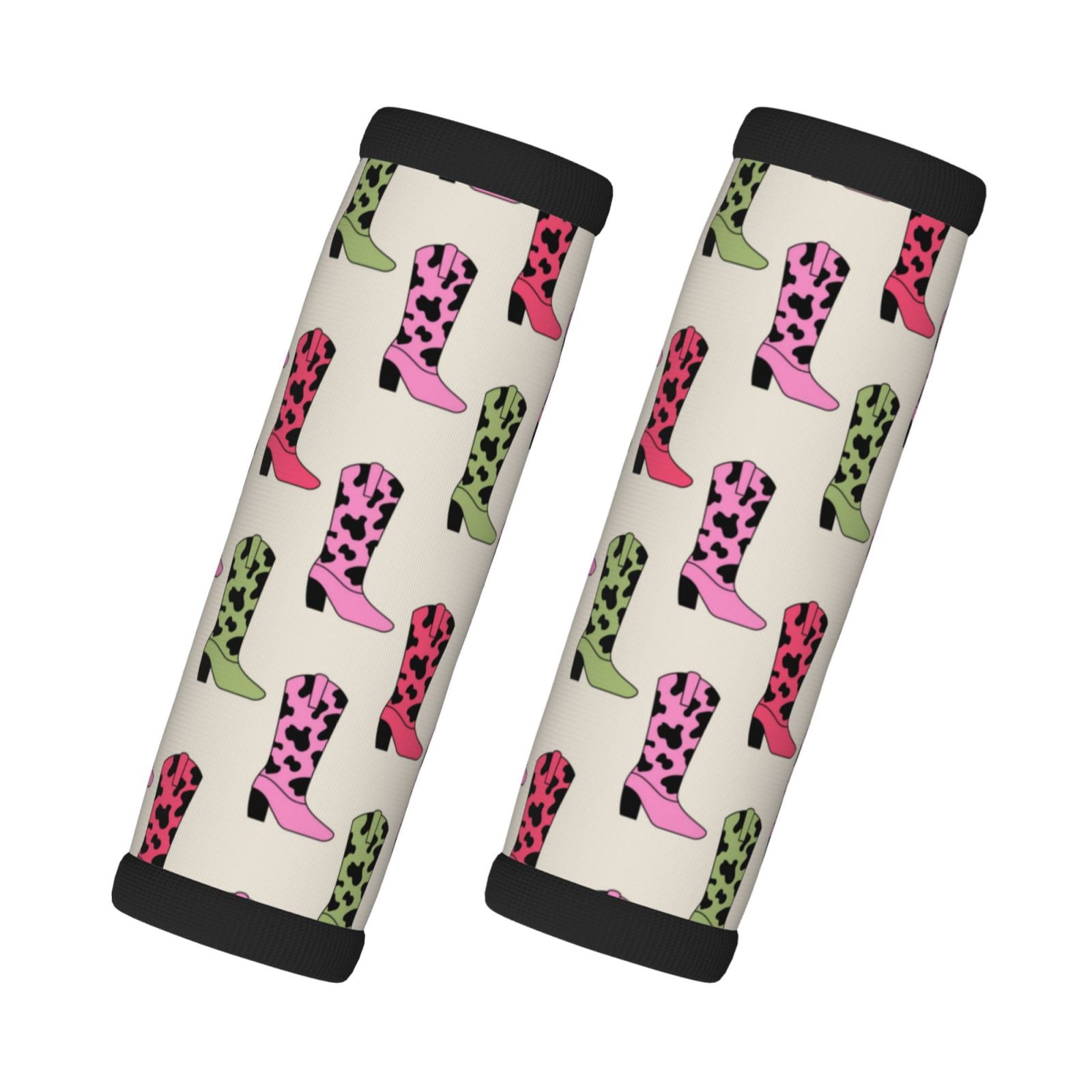 Luggage Handle Wraps for Suitcase, retro cowboy boots cow print ...