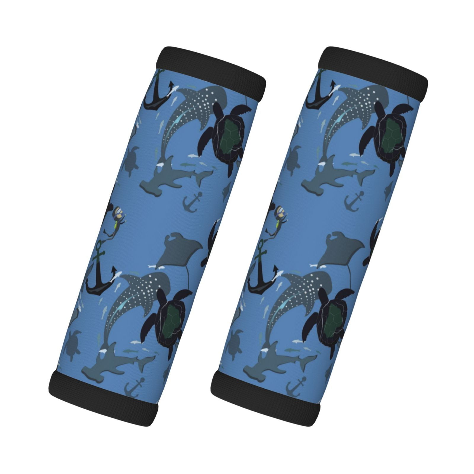 Luggage Handle Wraps for Suitcase, stingrays Hammerhead shark anchor ...