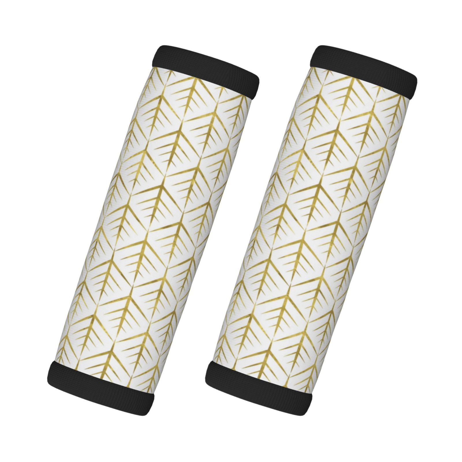 Luggage Handle Wraps for Suitcases - White And Gold Geometry Luggage ...