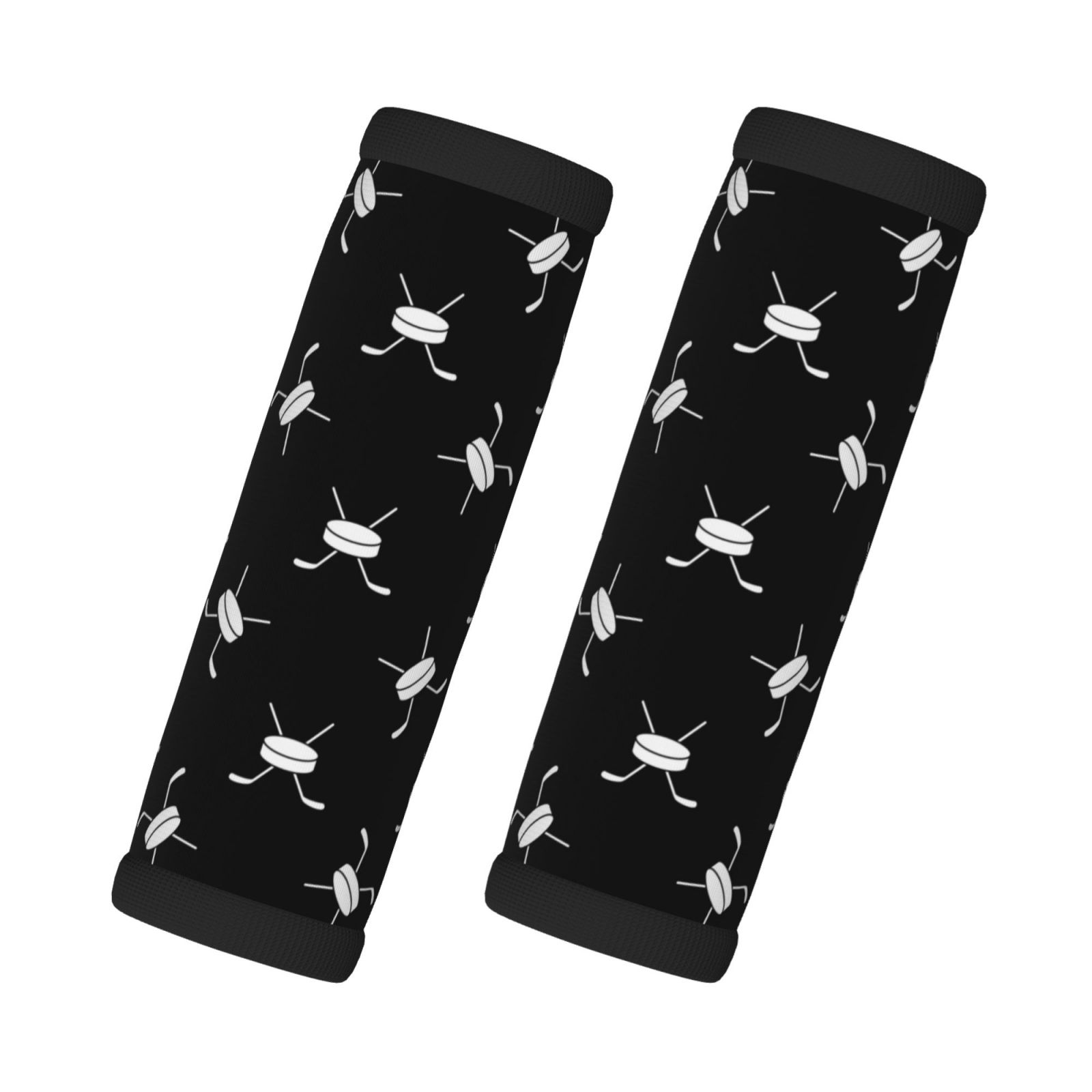 Luggage Handle Wraps for Suitcases - cool hockey Stick puck black white ...