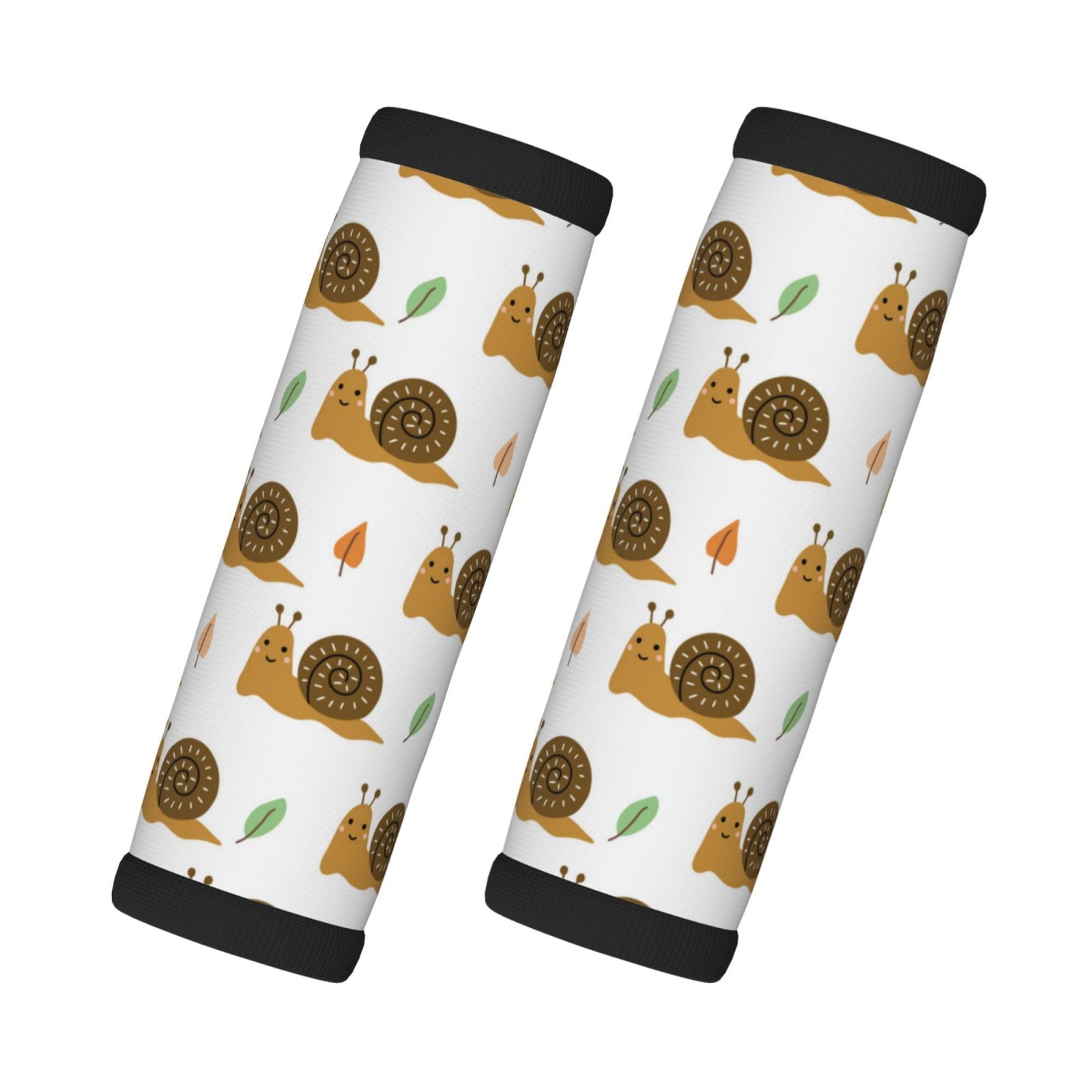 Luggage Handle Wraps for Suitcase Brown White Snail Print Suitcase Tags ...