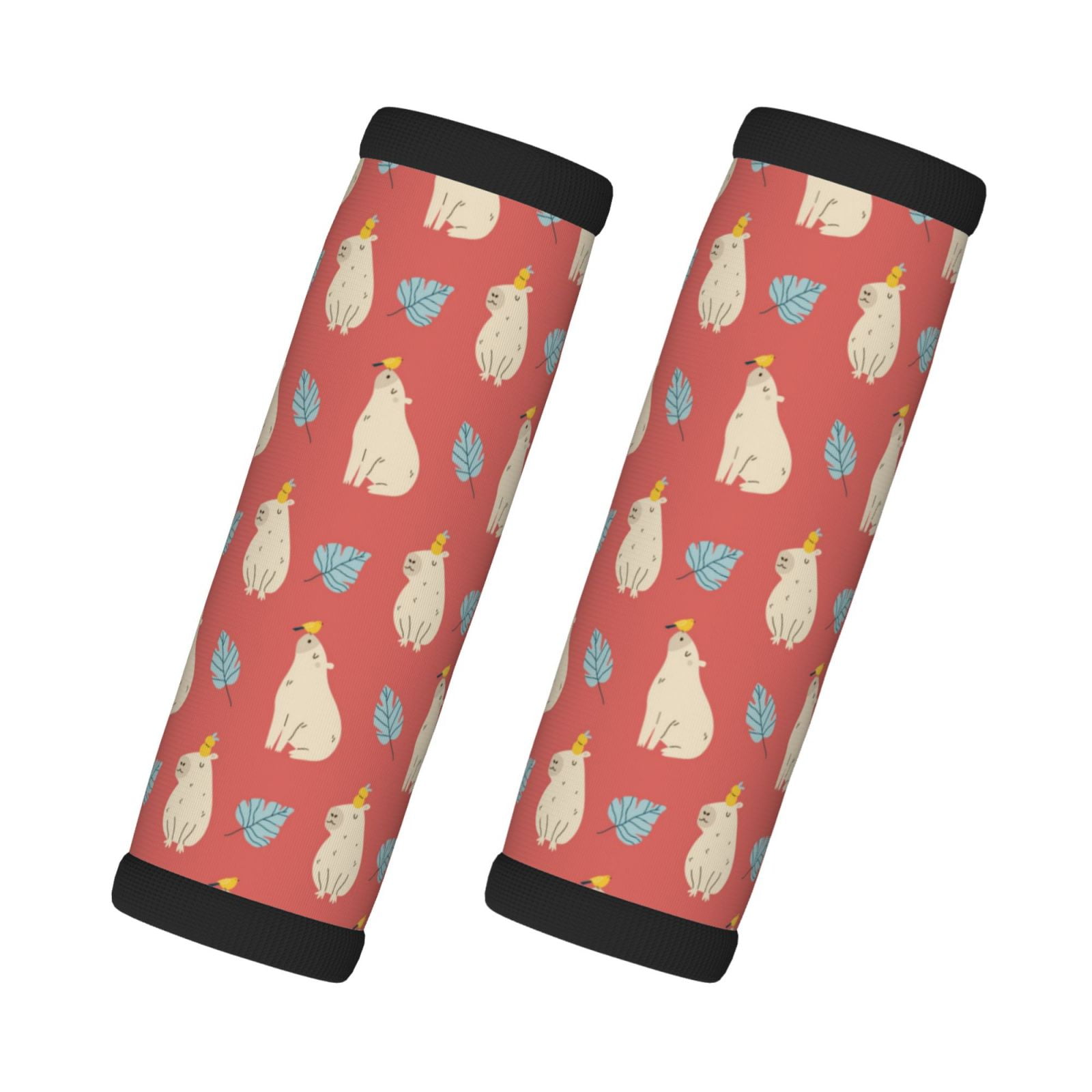 Luggage Handle Wraps for Suitcase Capybaras Red Suitcase Tags ...