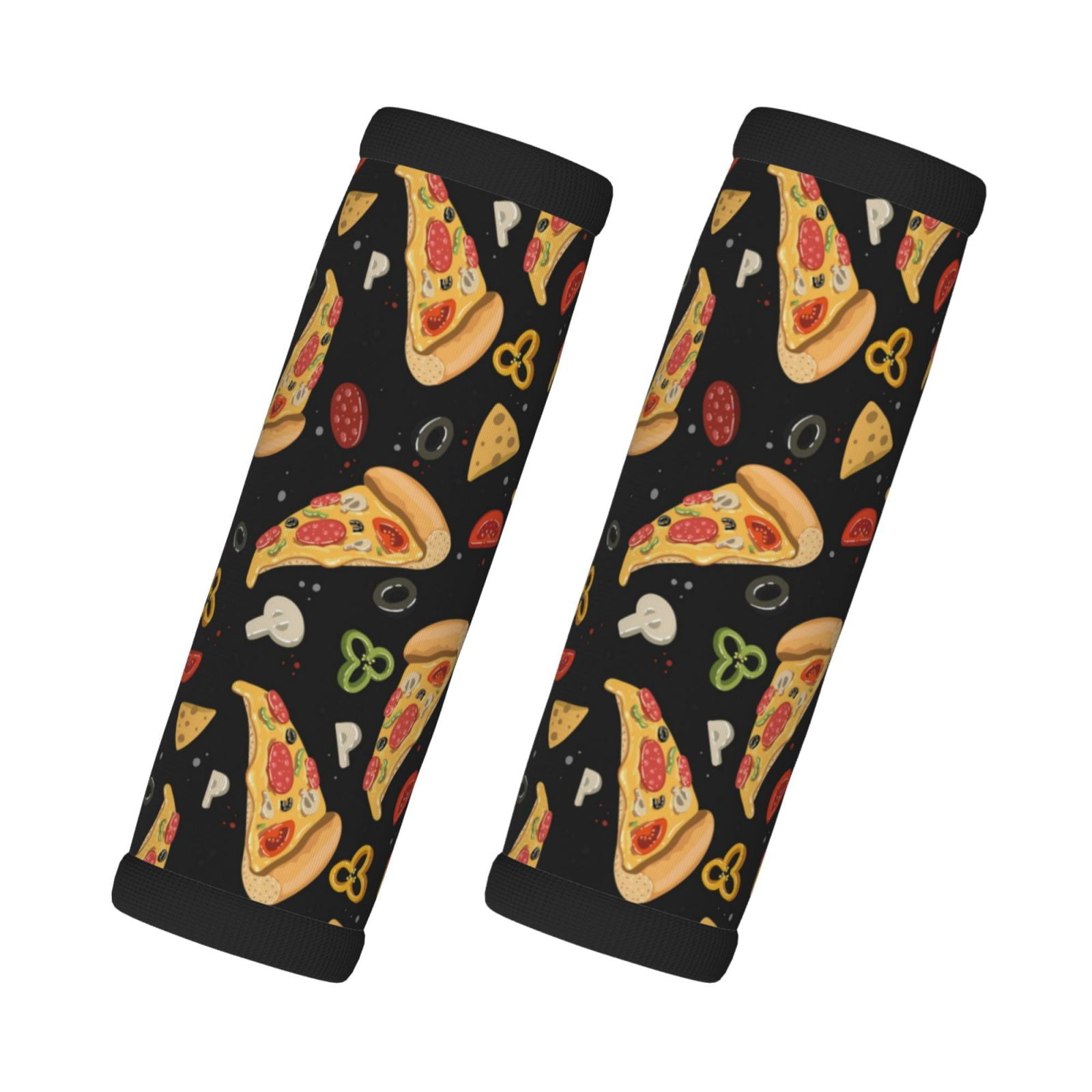 Luggage Handle Wraps for Suitcase Cute Pizza Cheese Pepper Suitcase ...