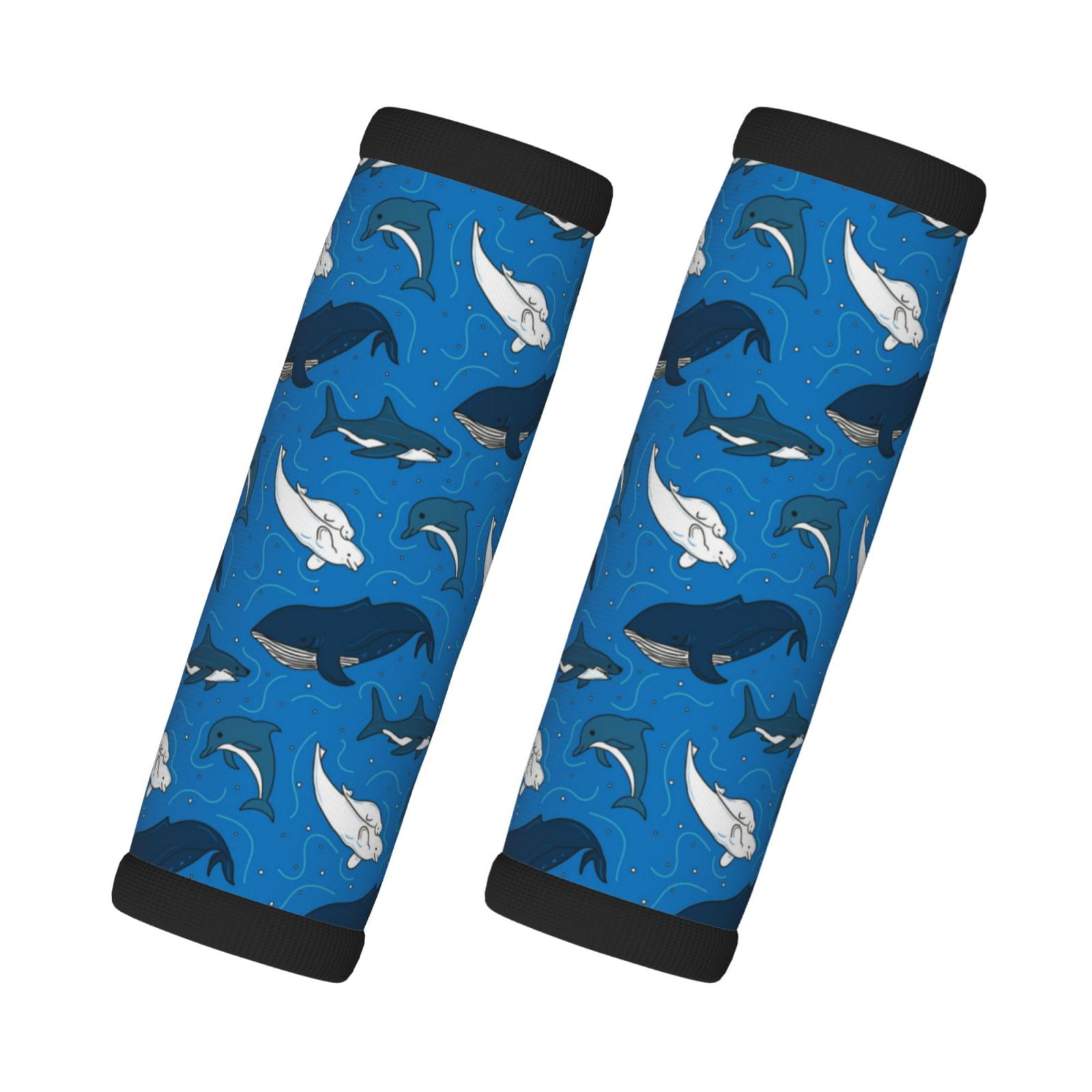 Luggage Handle Wraps for Suitcase Cute Whale Dolphin Shark Suitcase ...