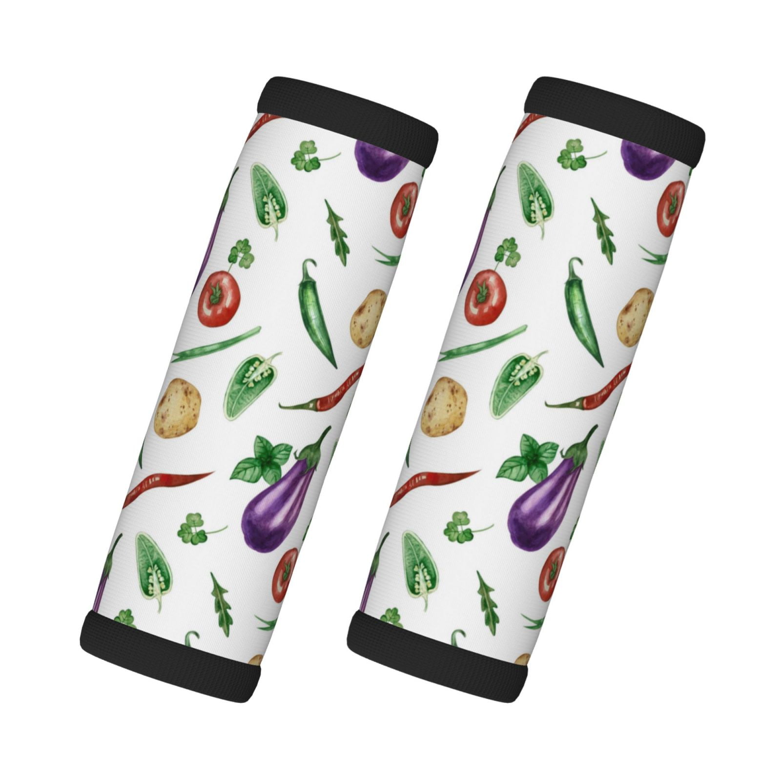 Luggage Handle Wraps for Suitcase Eggplant vegetable tomato Suitcase ...