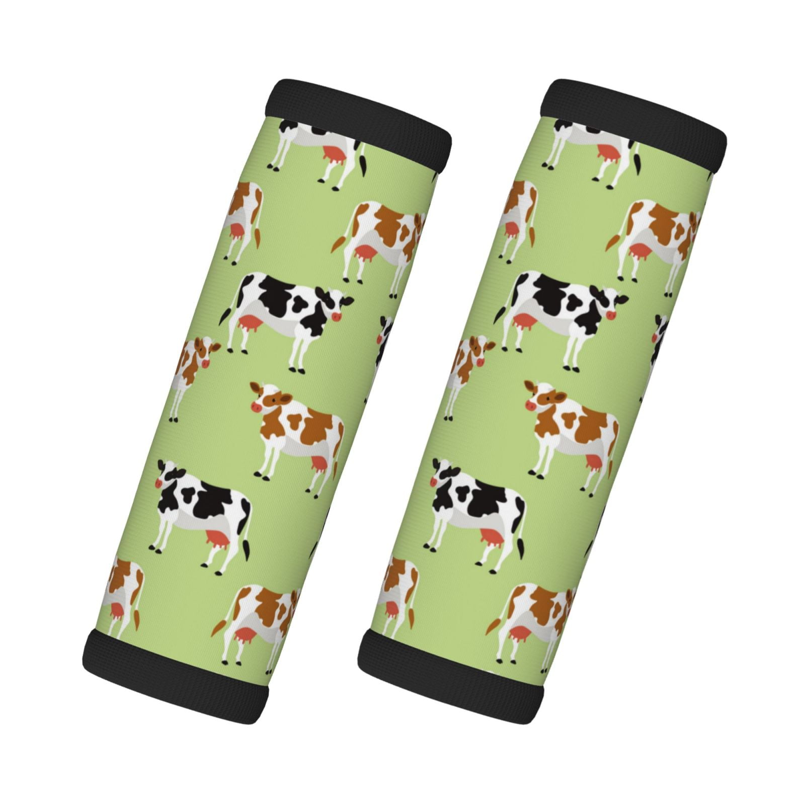 Luggage Handle Wraps for Suitcase Simple Cute Cow Green Suitcase Tags ...