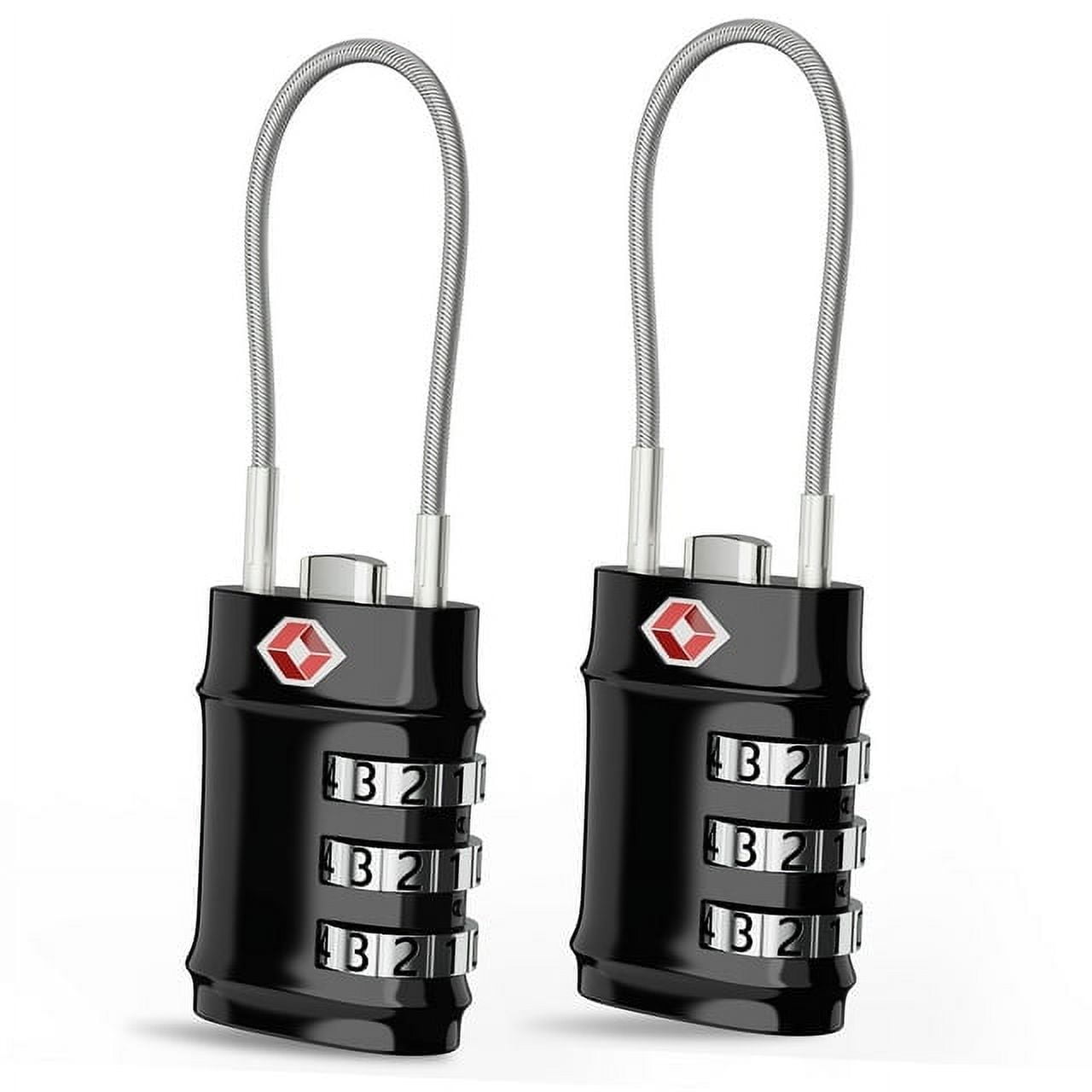AMIR TSA Approved Luggage Locks, 3-Digit Combination, 2 Pack for Secure ...