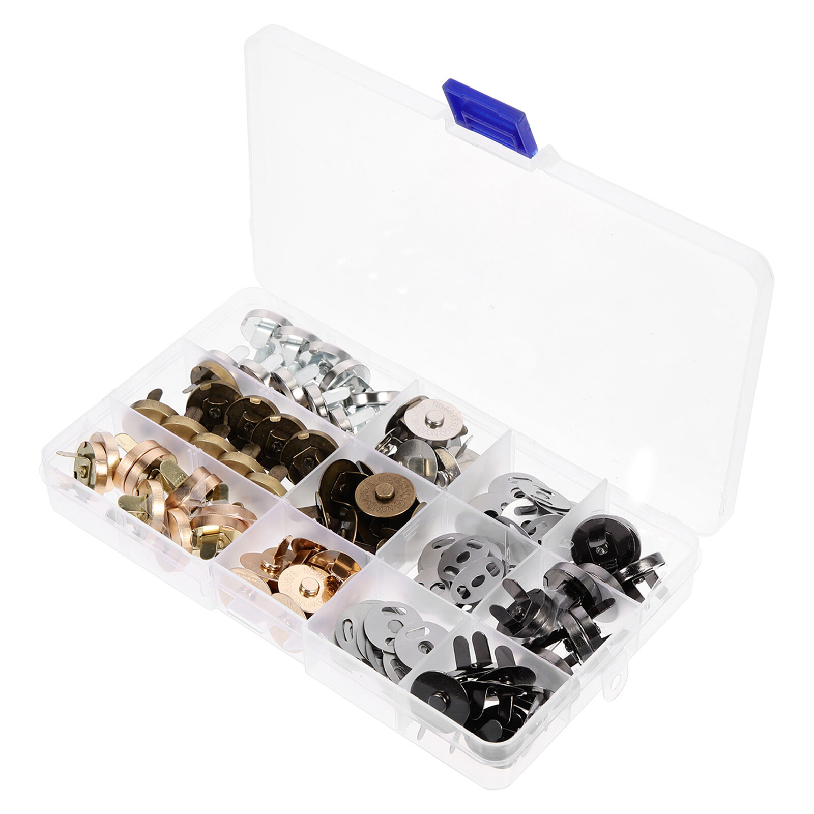 Magnetic Button Clasp Powerful Snap Fasteners Rustproof Metal 40Pcs Set ...