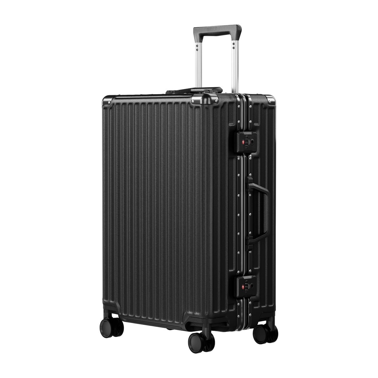 Luggage PC ABS Aluminum Frame Hardside Zipperless Suitcase with Wheels ...