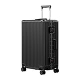 Checked Luggage PC ABS Aluminum Frame Hardside Zipperless Suitcase with ...