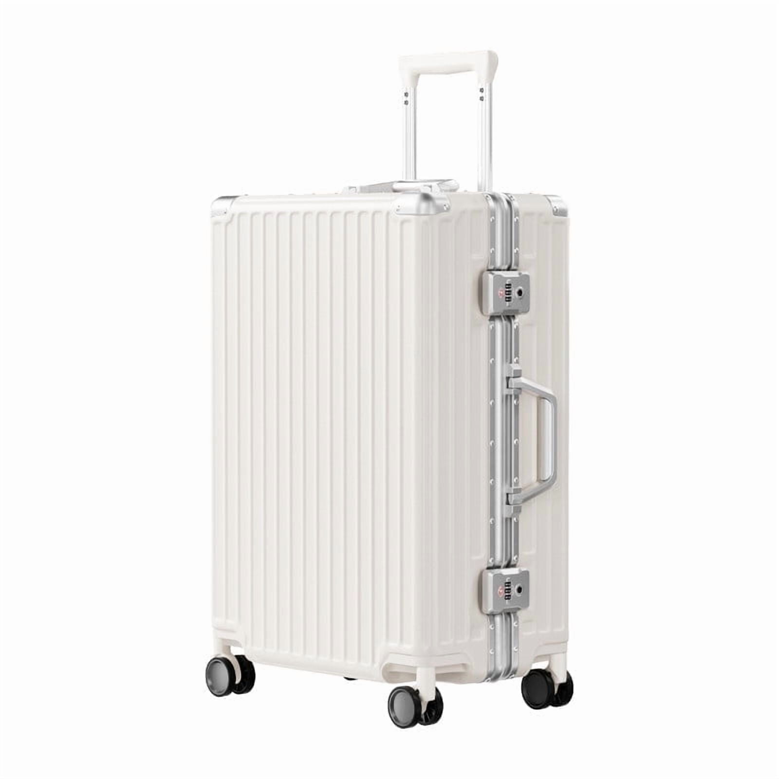 Checked Luggage PC ABS Aluminum Frame Hardside Zipperless Suitcase with ...