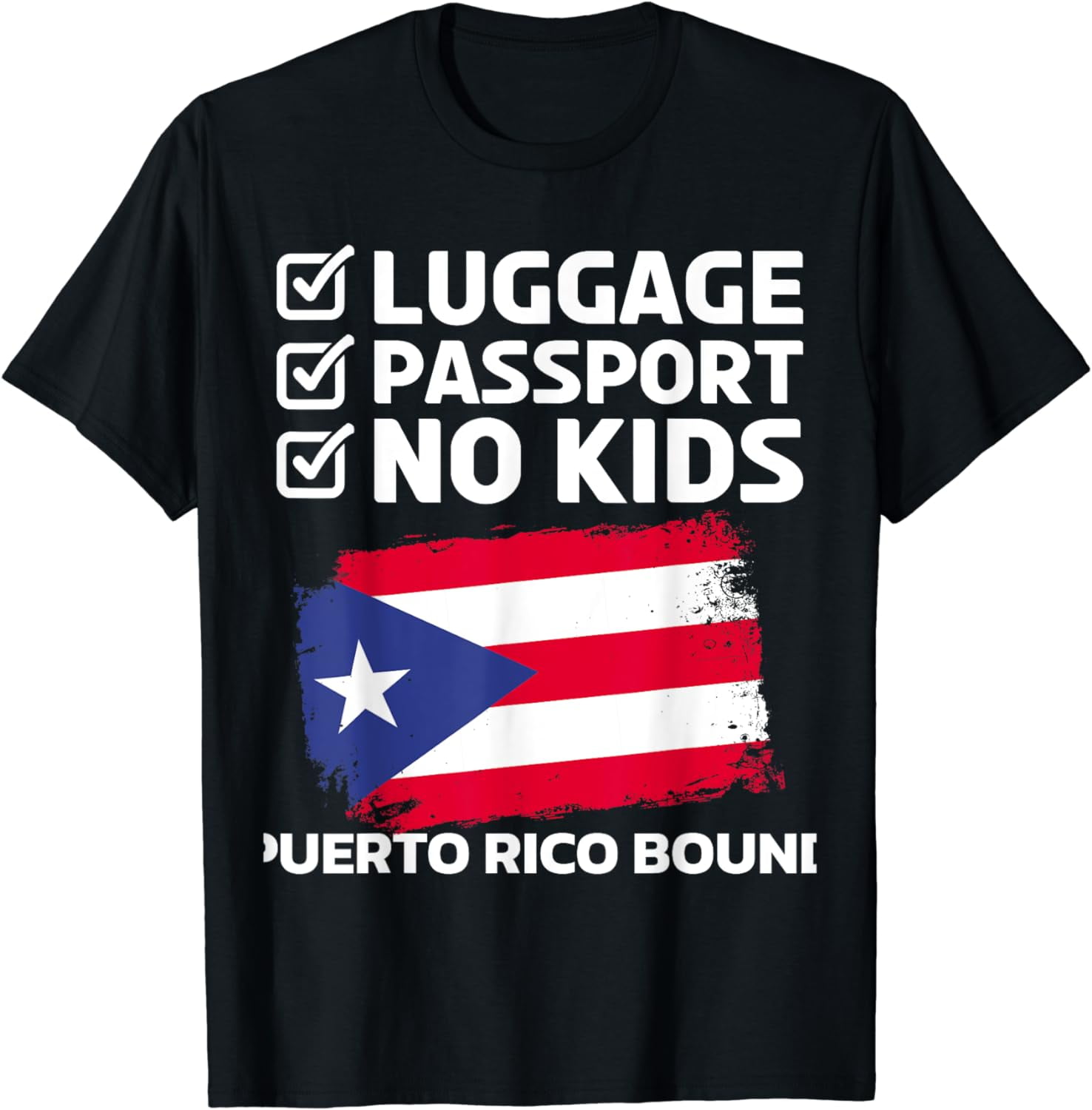Luggage Passport Puerto Rico Bound Puerto Rico Travel T-Shirt - Walmart.com