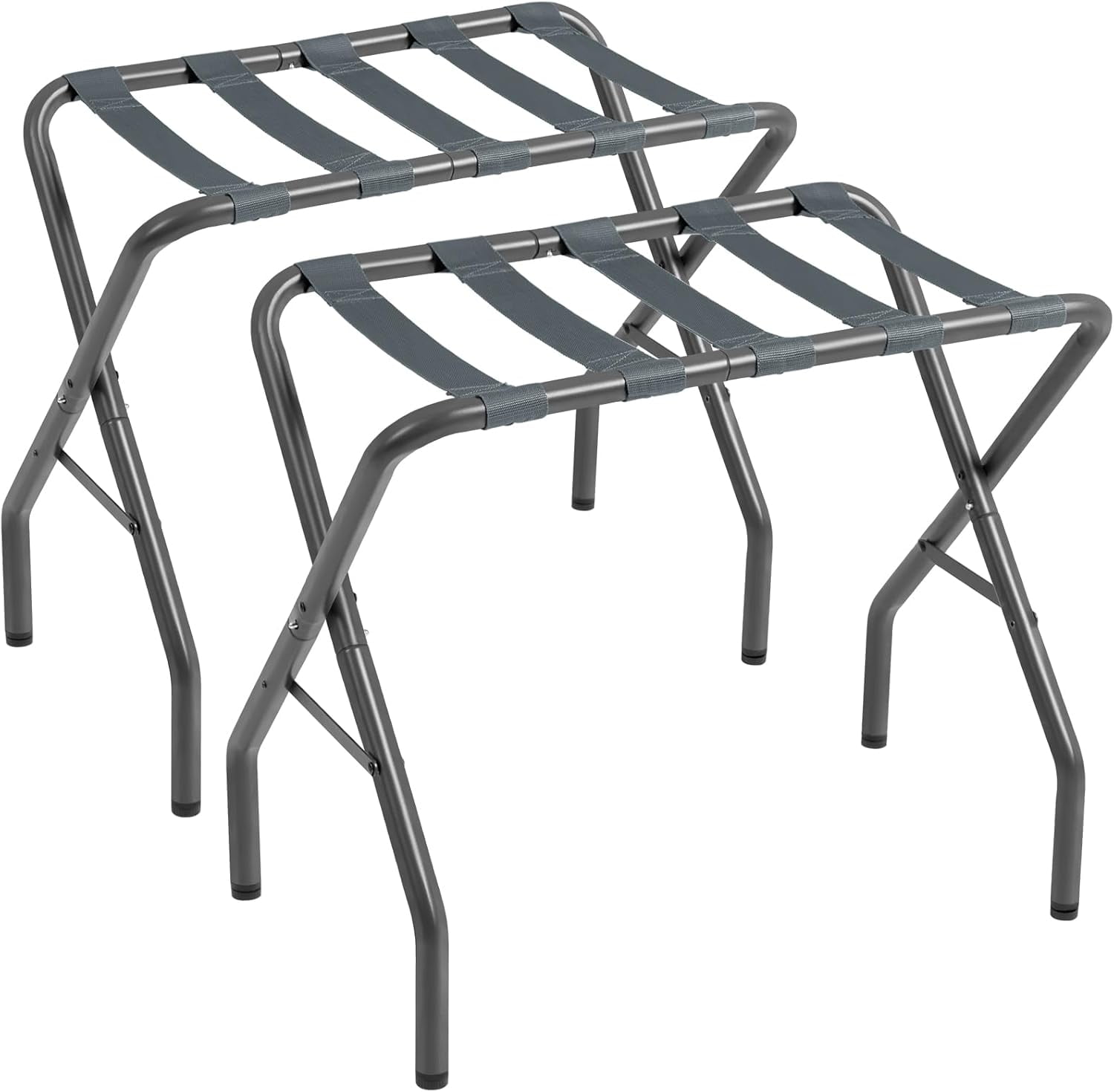 Luggage Rack, Foldable Suitcase Stands Set of 2, Metal Luggage Holder ...