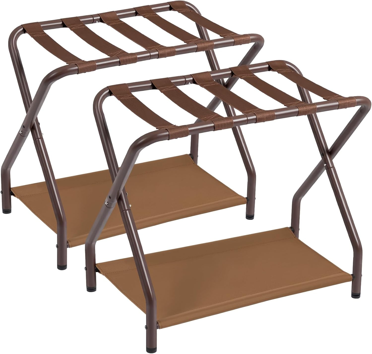 Luggage Rack, Set of 2, Foldable Suitcase Stands for Guest Room, Metal ...