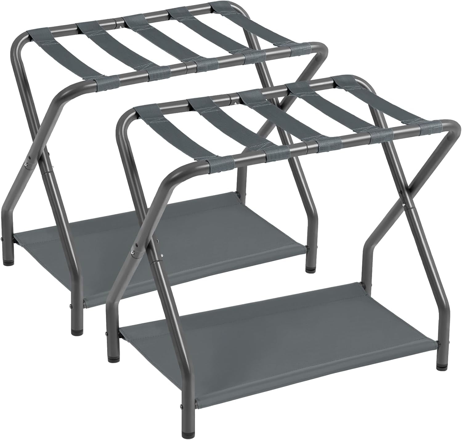 Luggage Rack, Set of 2, Foldable Suitcase Stands for Guest Room, Metal ...