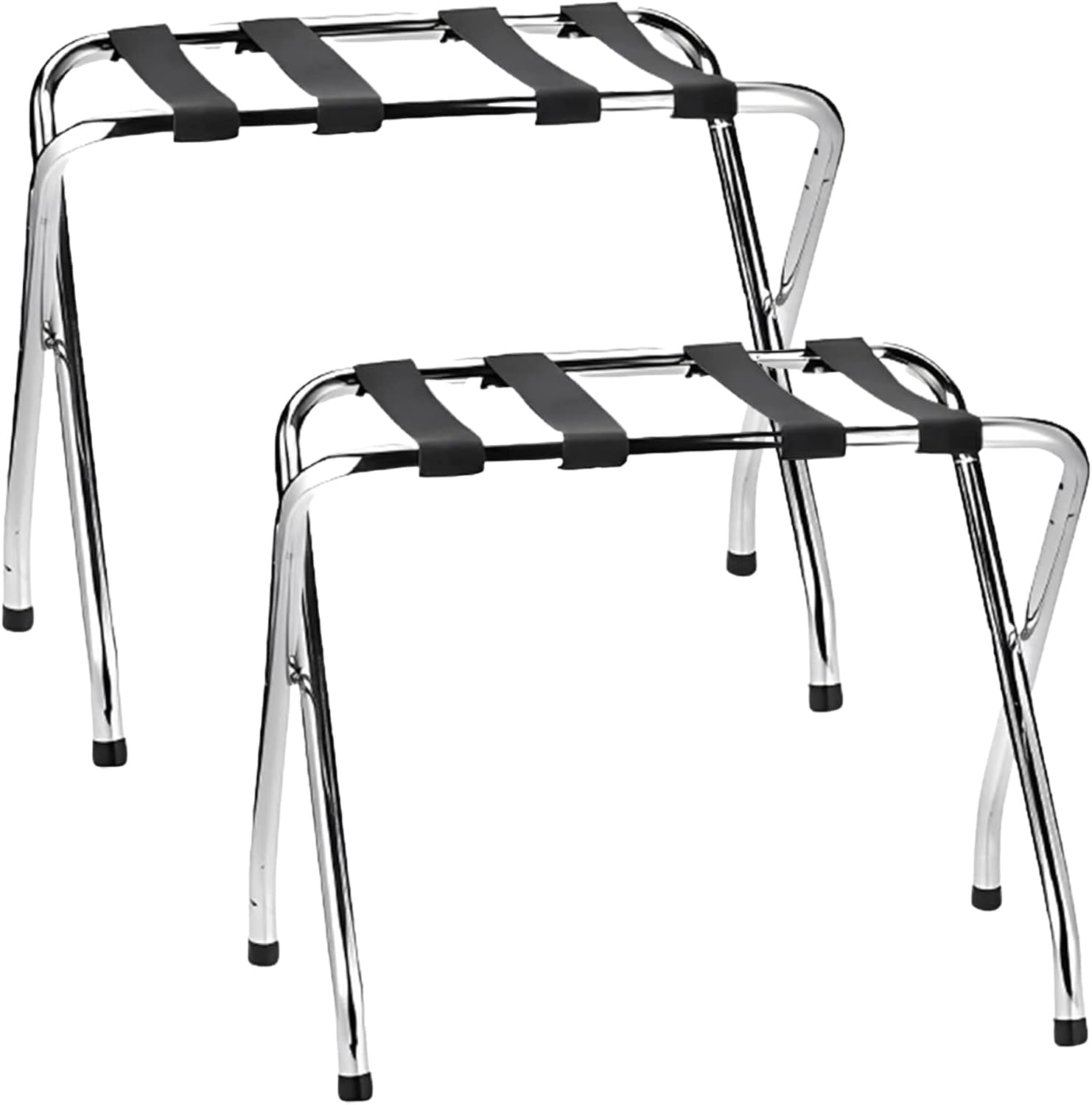 Luggage Rack-Single Tier, Chrome, Fully Asssembled, Foldable Rack for ...