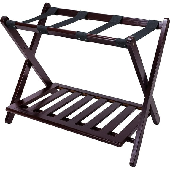Luggage Rack, Walnut, Solid Wood - Walmart.com