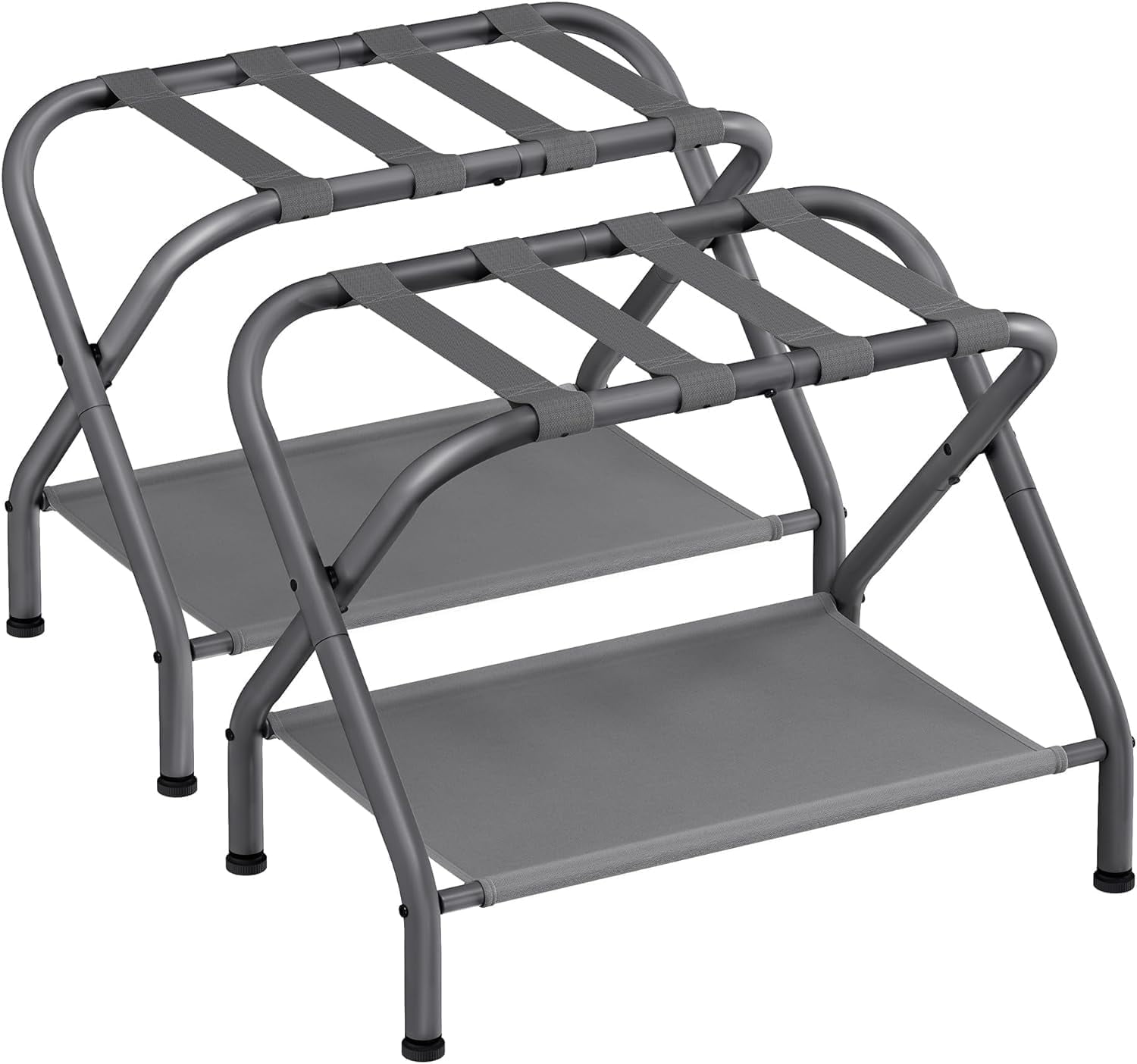 Luggage Rack with Fabric Storage Shelf Suitcasa Stand for Guest Room ...