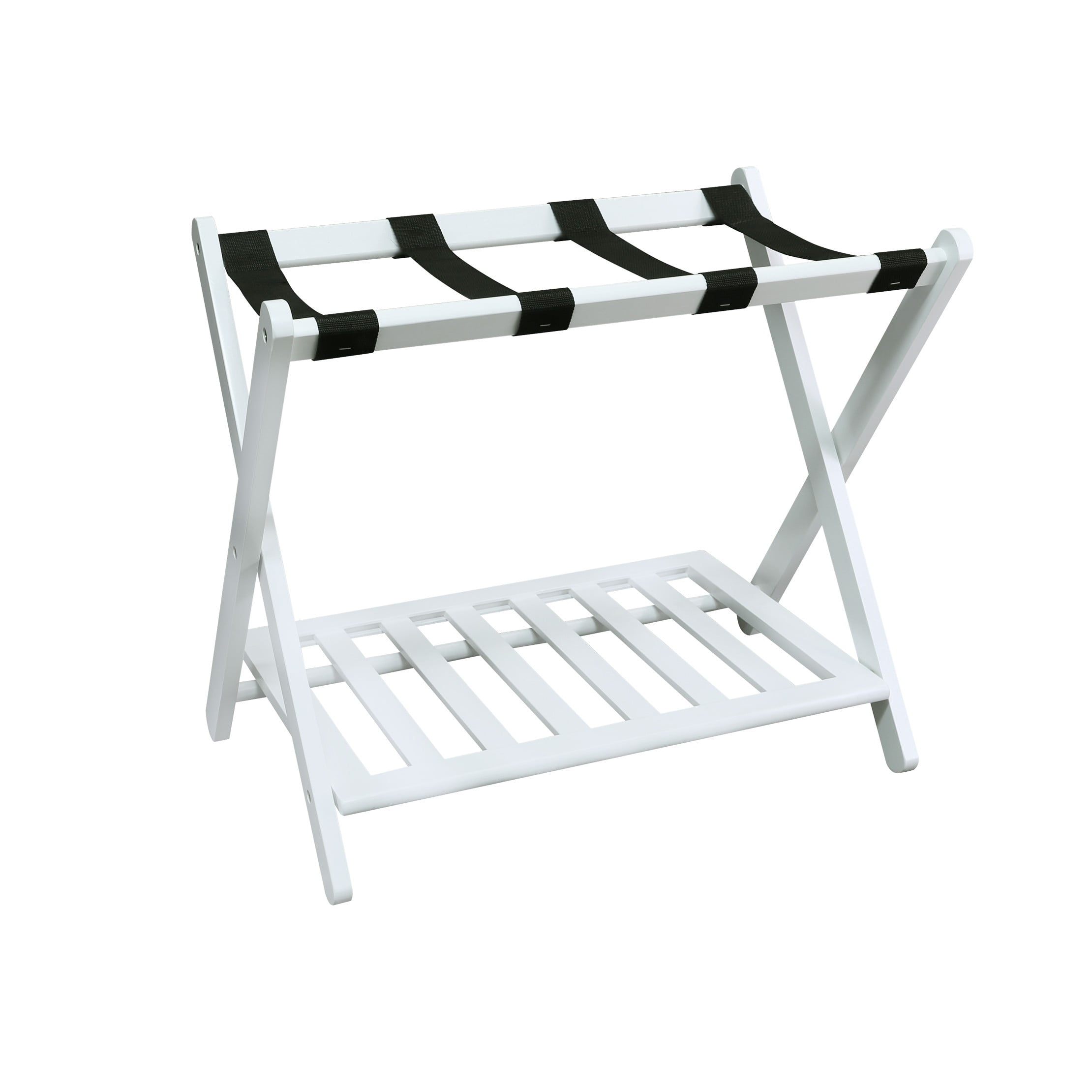 Luggage Rack with Shelf White - - Walmart.com