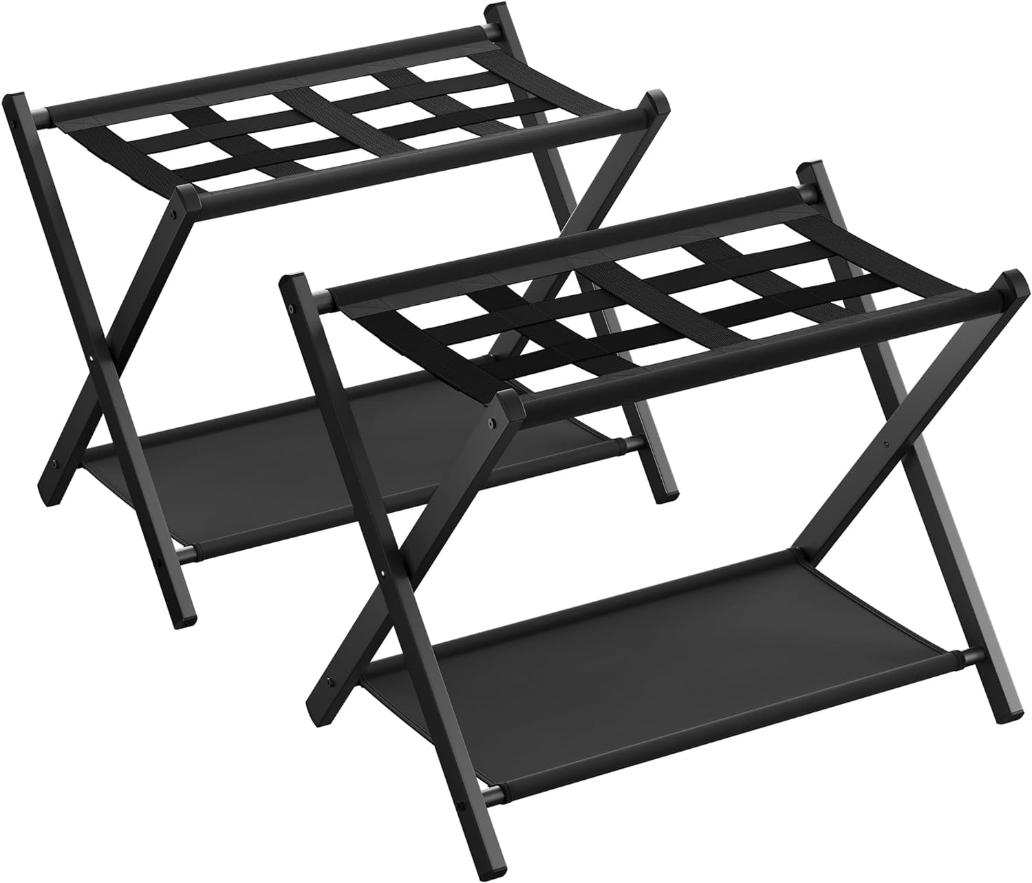 Luggage Racks for Guest Room, Set of 2, Suitcase Stand with Fabric ...