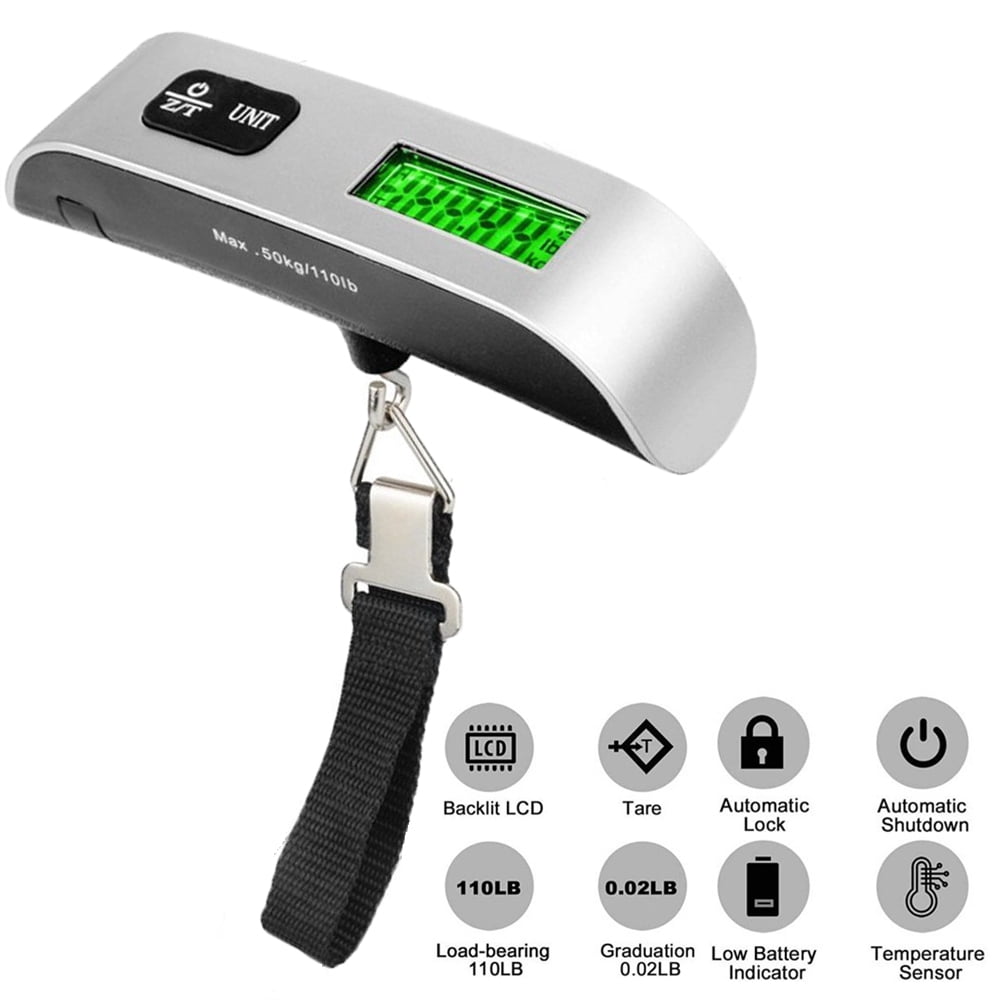 Luggage Scale 110 Lb Digital Luggage Scale Stainless Steel Hanging ...