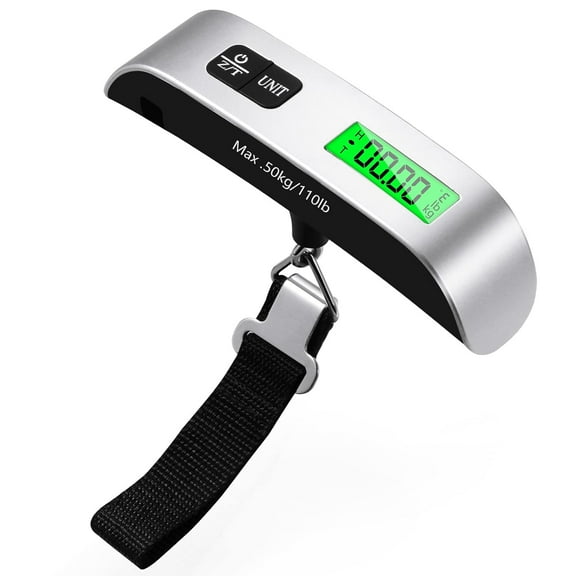 Digital Luggage Scale, 110lbs Hanging Baggage Scale with Backlit LCD ...