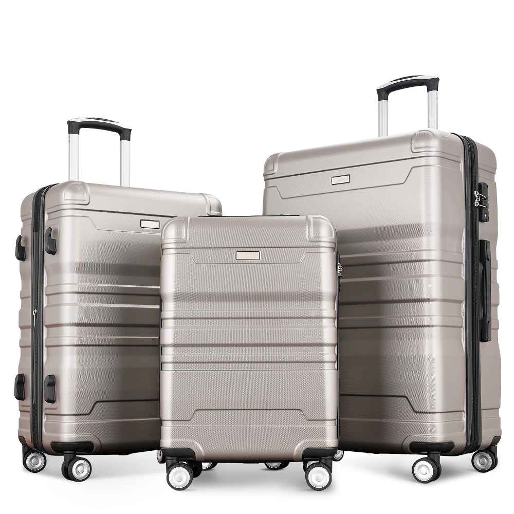 Luggage Set of 3, Hardside Carry on Suitcase Sets with Spinner Wheels ...