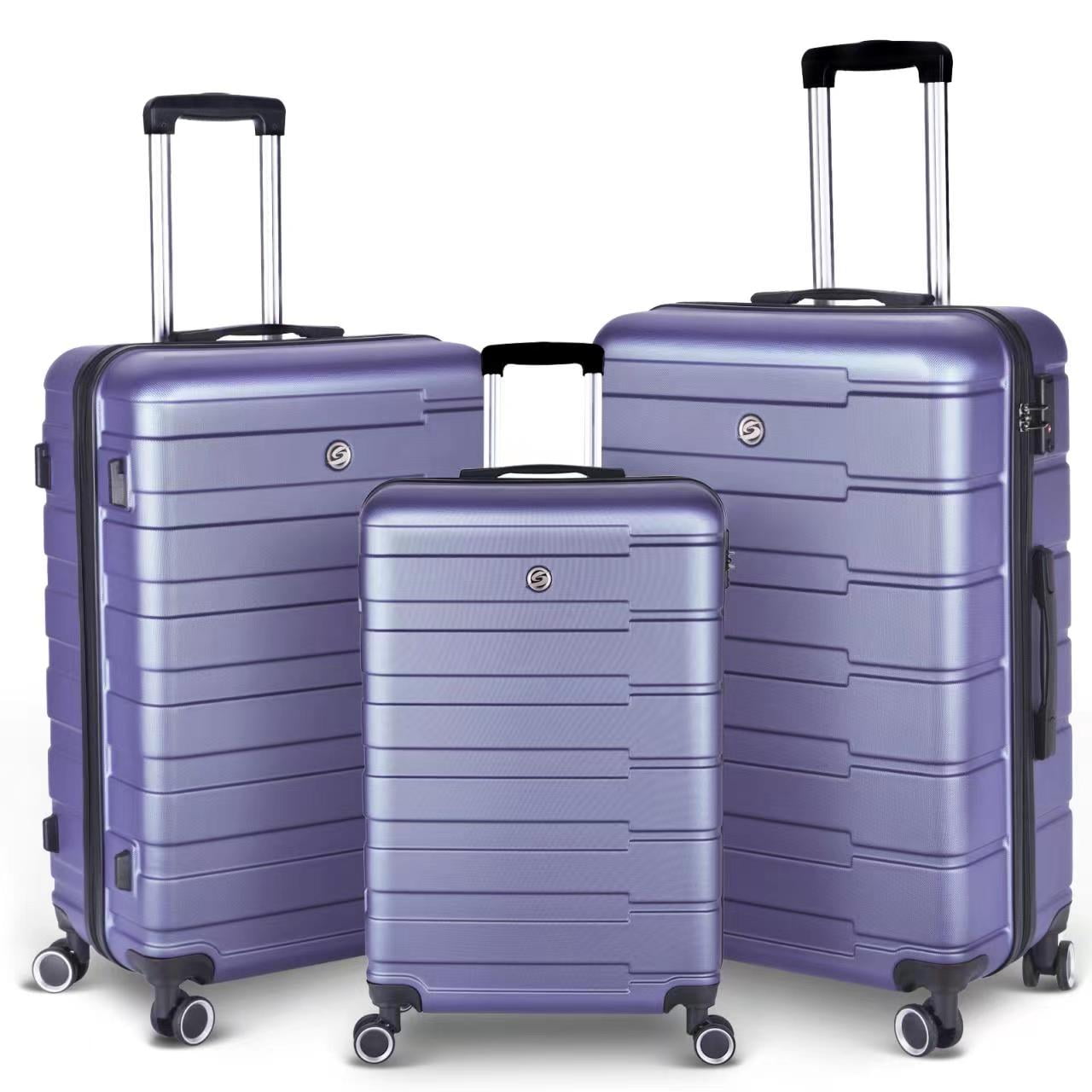 Luggage Set 3 Pieces, Hardside Carry On Luggage with Spinner Wheels ...