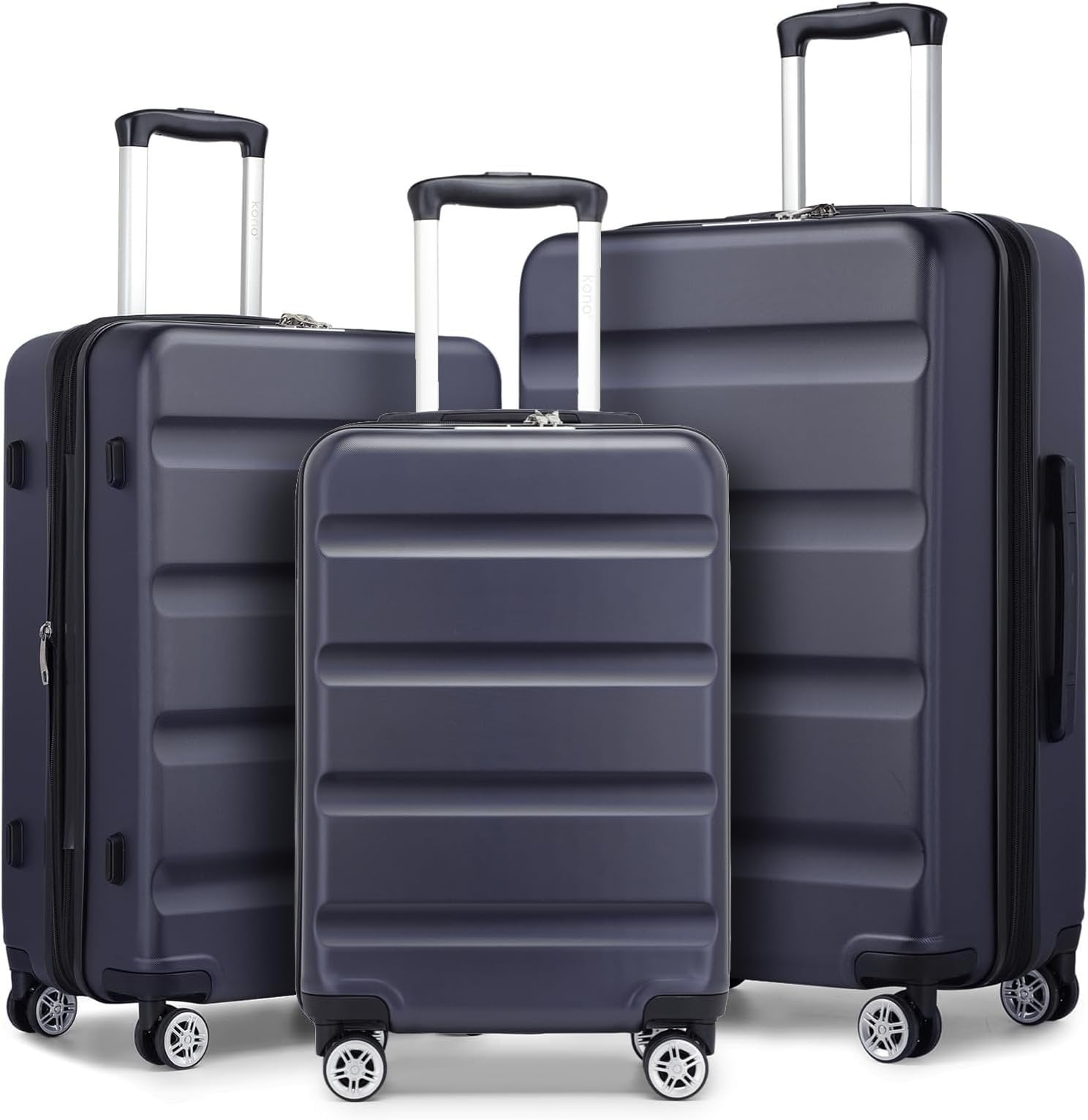 Luggage Set 3 count Expandable PC ABS Durable Suitcase Hardside with ...