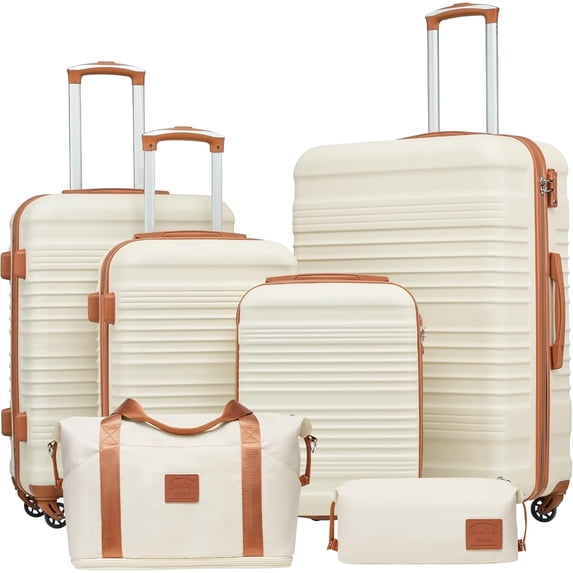 Luggage Set 3 count Luggage Set Carry Suitcase Hardside Luggage with ...