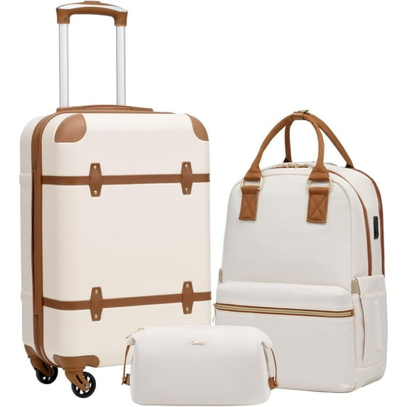 Luggage Set 3 count Suitcase Set Carry On Luggage Hardside Luggage TSA ...