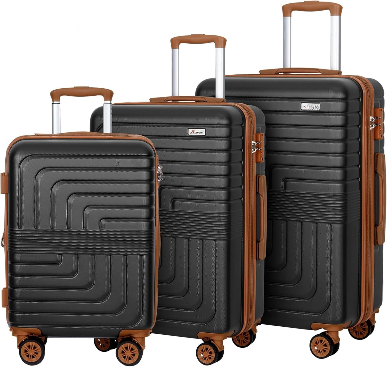 Luggage Set 3 count Suitcase Sets with Spinner Wheel,Hardside ...