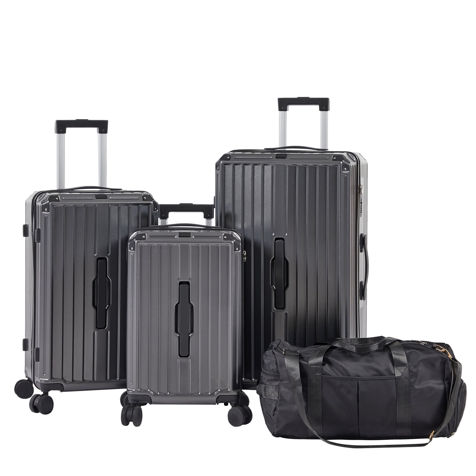 Luggage Set 4 PCS (20"/24"/29"/Travel Bag), PC+ABS Hardside Luggage ...