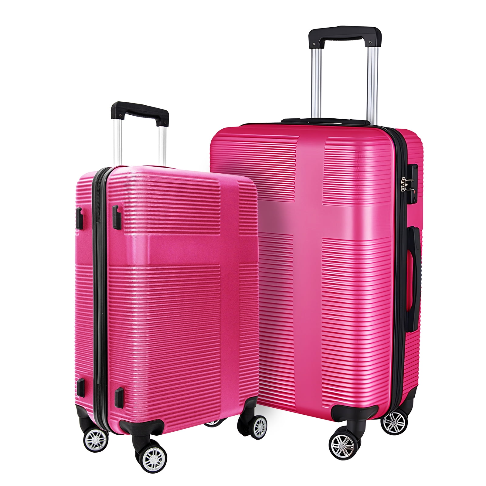 Luggage Sets 2 Piece,24 inch 28 inch Checked Luggage,ABS Hardshell ...