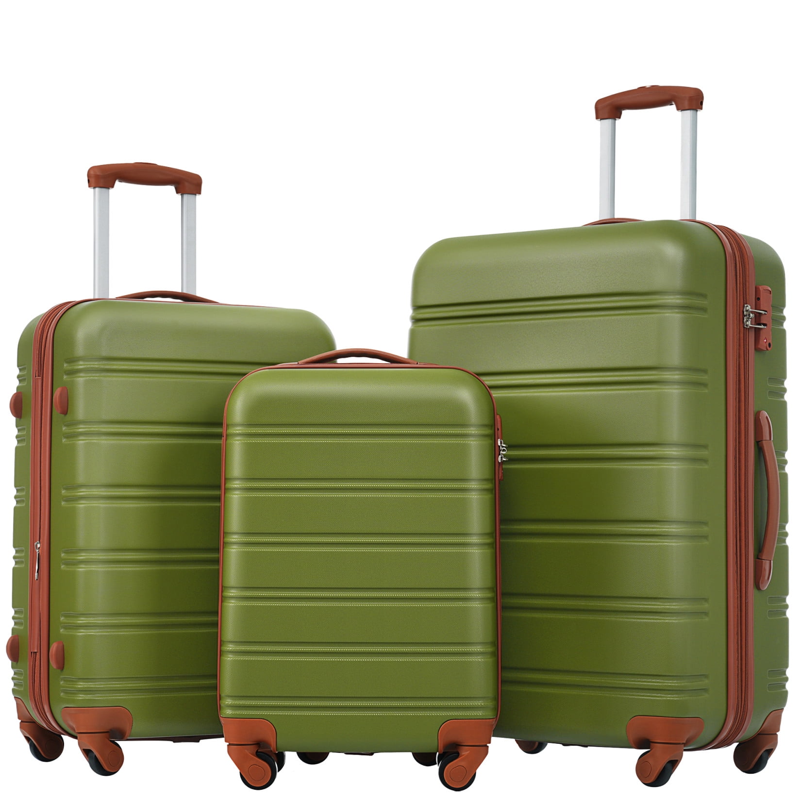 Luggage Sets 3 Piece, 20''24''28'' Hardside Lightweight Suitcase with ...