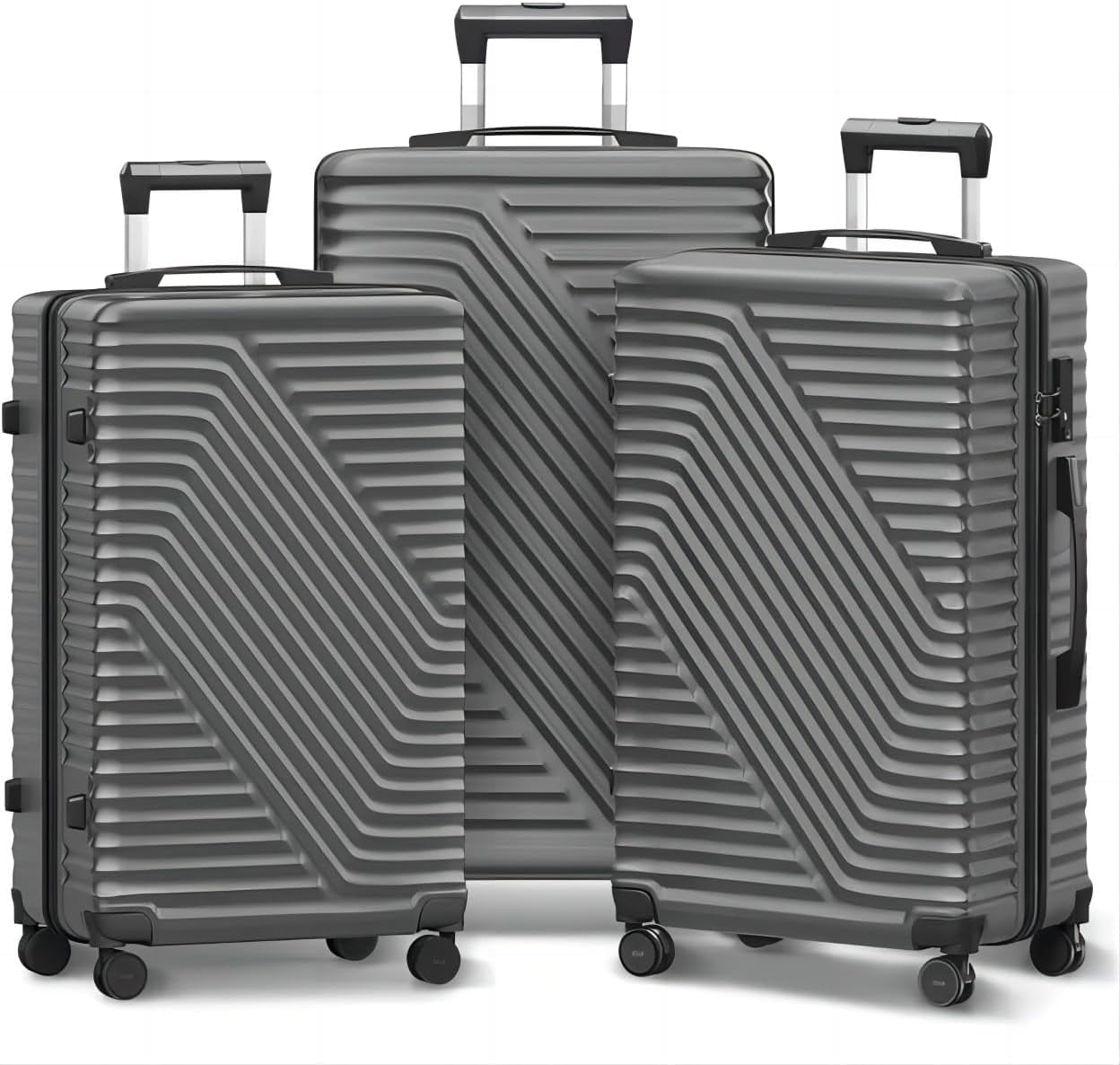 Luggage Sets 3 Piece Hard Shell Luggage Sets with Spinner Wheels TSA ...