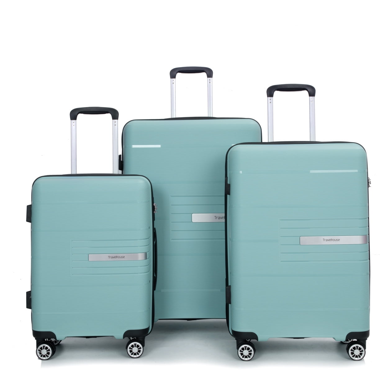 Luggage Sets 3 Piece, Hardshell Suitcases Sets with TSA Lock and Double ...