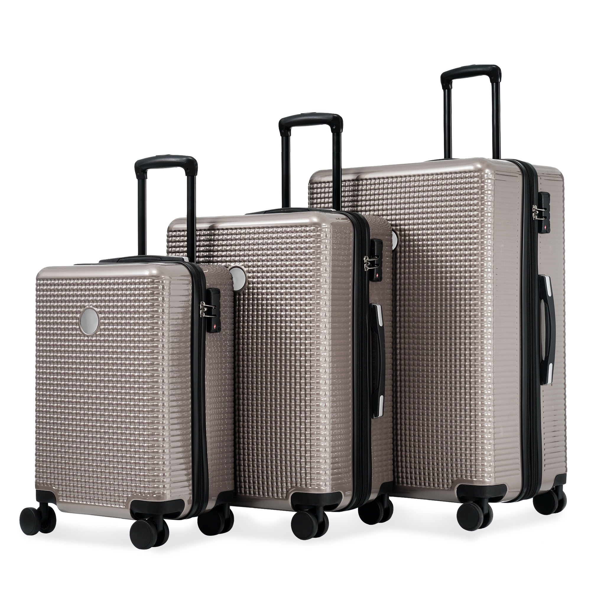 Luggage Sets 3 Piece Hardshell Suitcases with Wheels, Lightweight ...