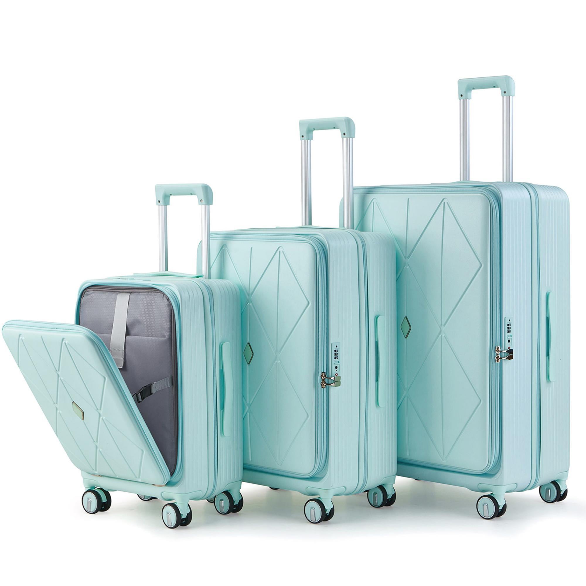 Luggage Sets 3 Piece, Hardshell Travel Suitcase Set with Mute Spinner ...