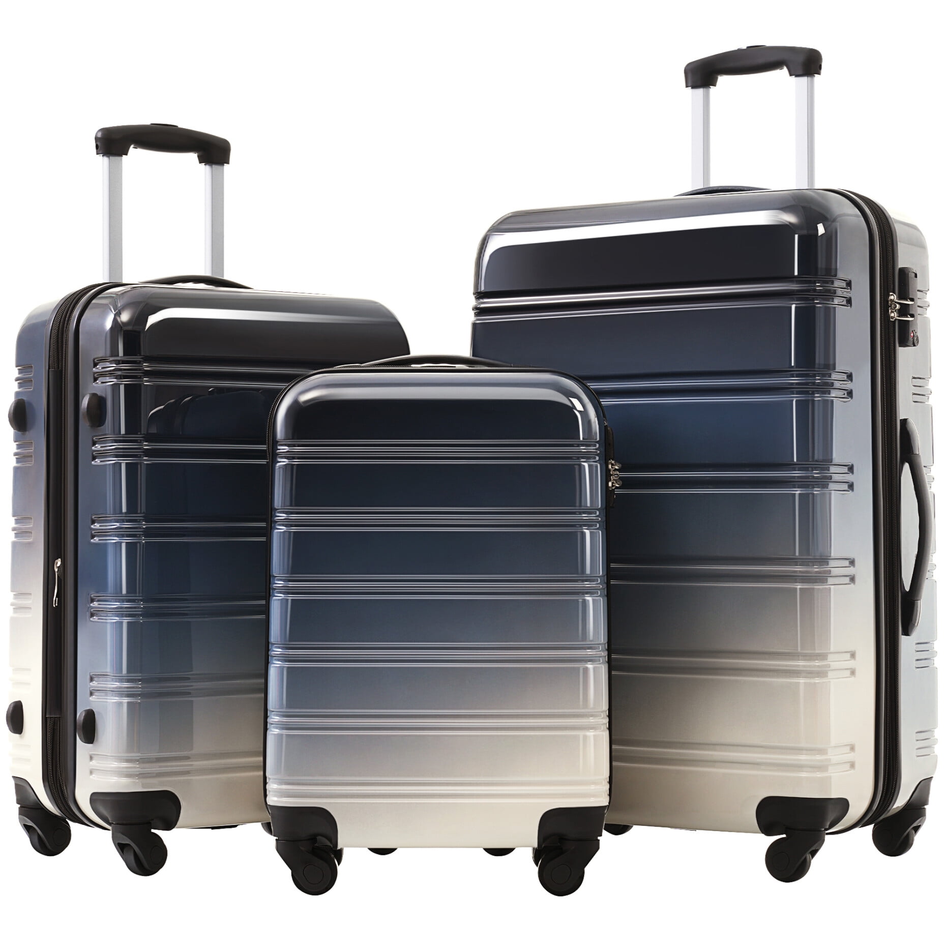 Luggage Sets 3 Piece, Hardside Expandable Suitcase Set with Spinner ...