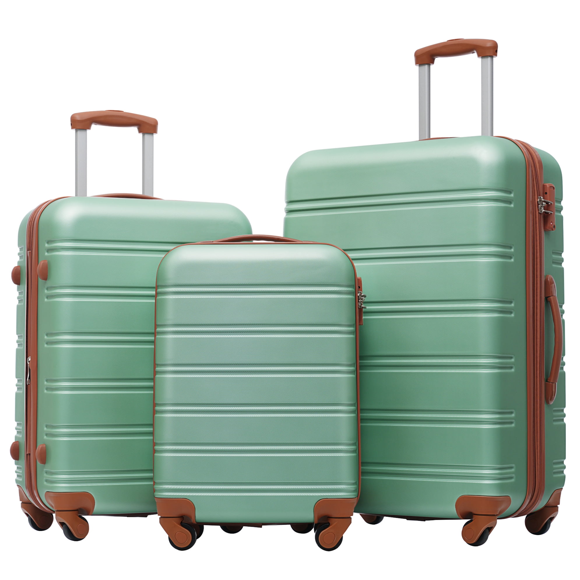 Luggage Sets 3 Piece, Hardside Expandable Suitcase Set with Spinner ...