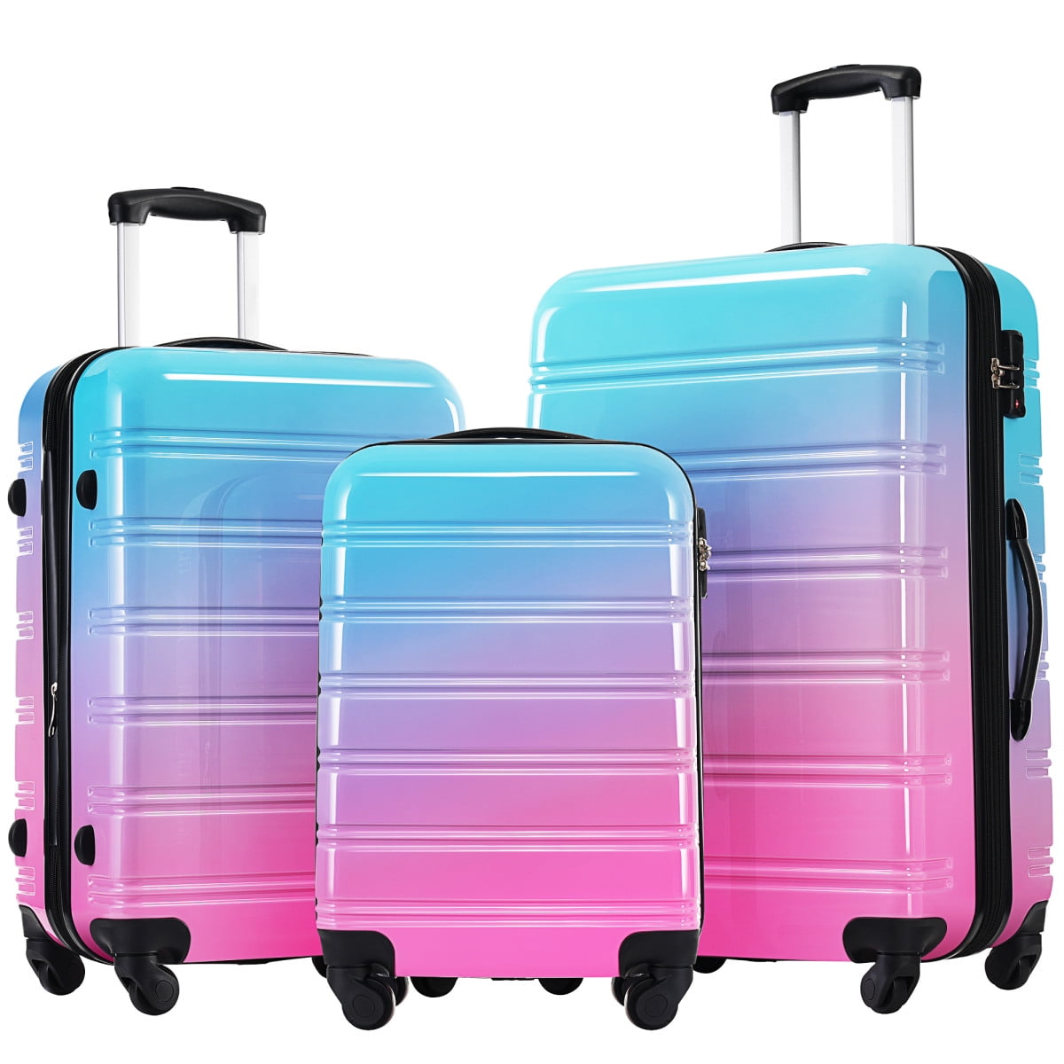 Luggage Sets 3 Piece, Hardside Expandable Ultra Durable PC Lightweight ...