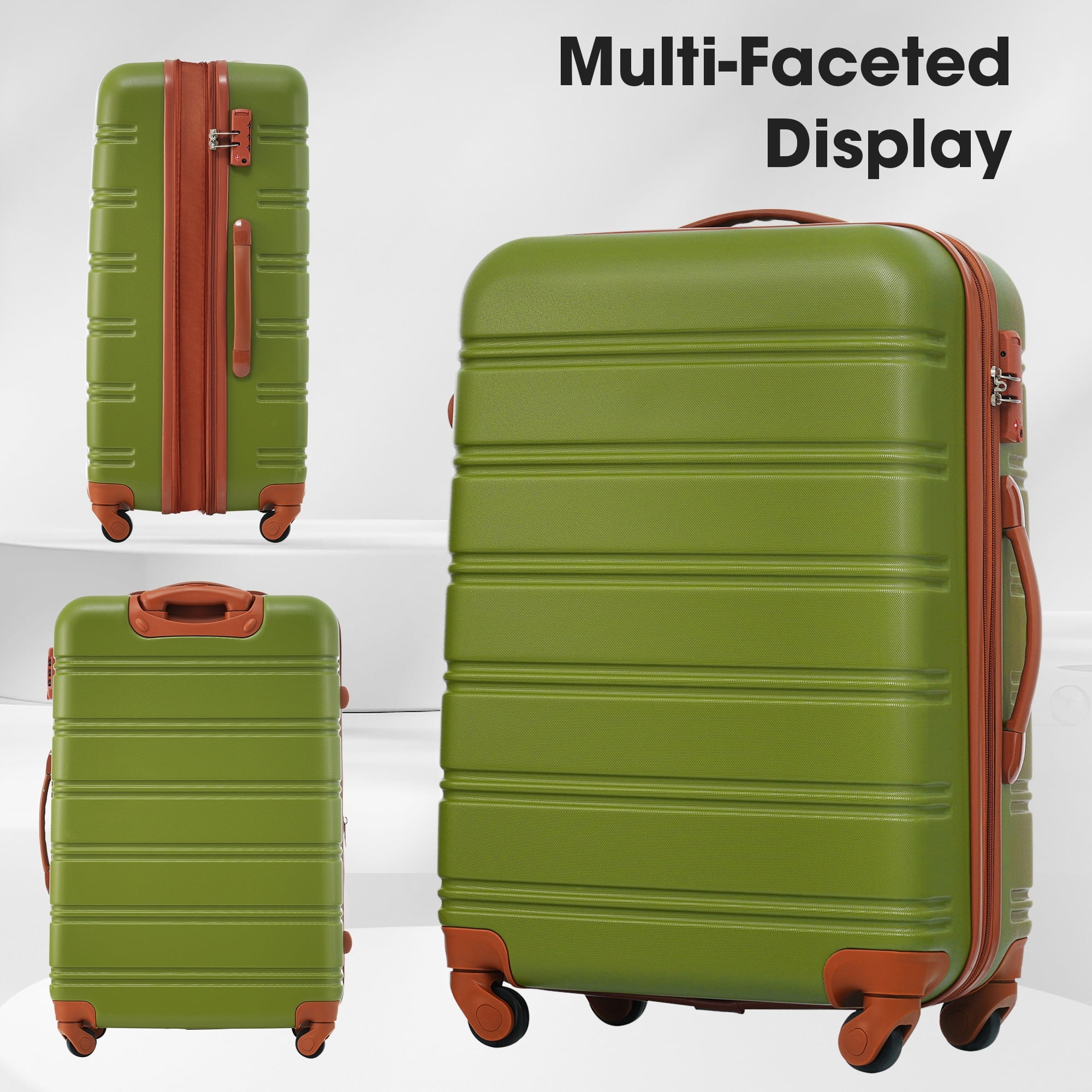 Luggage Sets 3 Piece Luggage Set, Hard luggage sets with spinner wheels ...