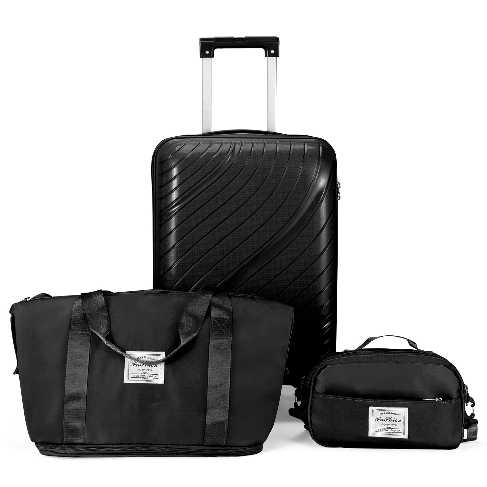 Luggage Sets 3 Piece, PP Luggage Set, Suitcases with Wheels, Hardside ...