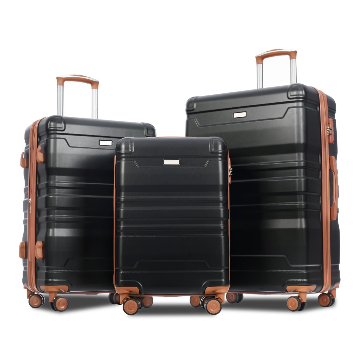 Luggage Sets, 3 Piece Set Expandable Hardside Suitcases with Double ...