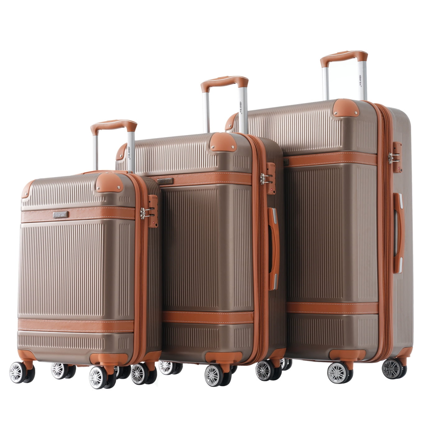 Luggage Sets 3 Piece Suitcases Set,(20''24''28'') 3-Level Telescopic ...