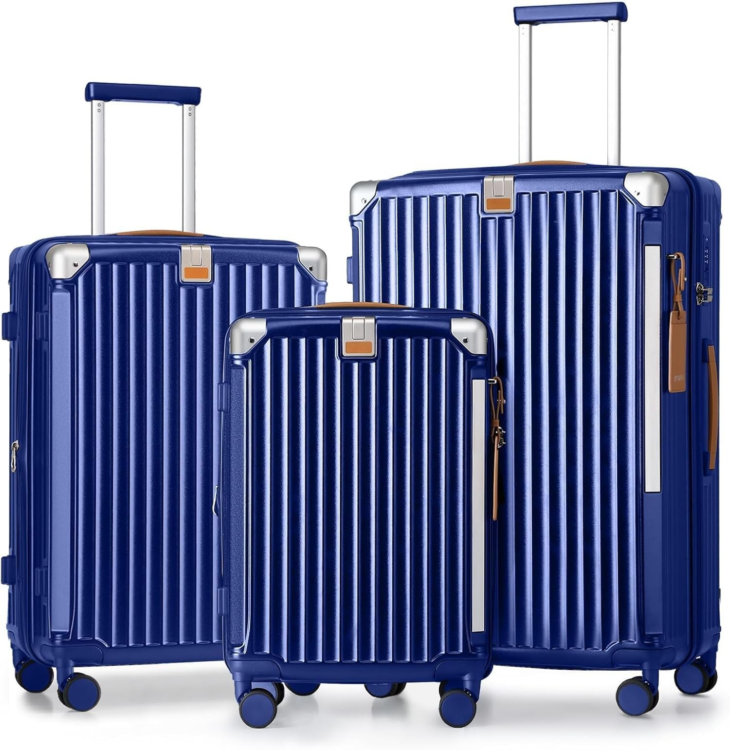 Luggage Sets 3 count, Expandable Suitcase with Cup Holder and USB Port ...