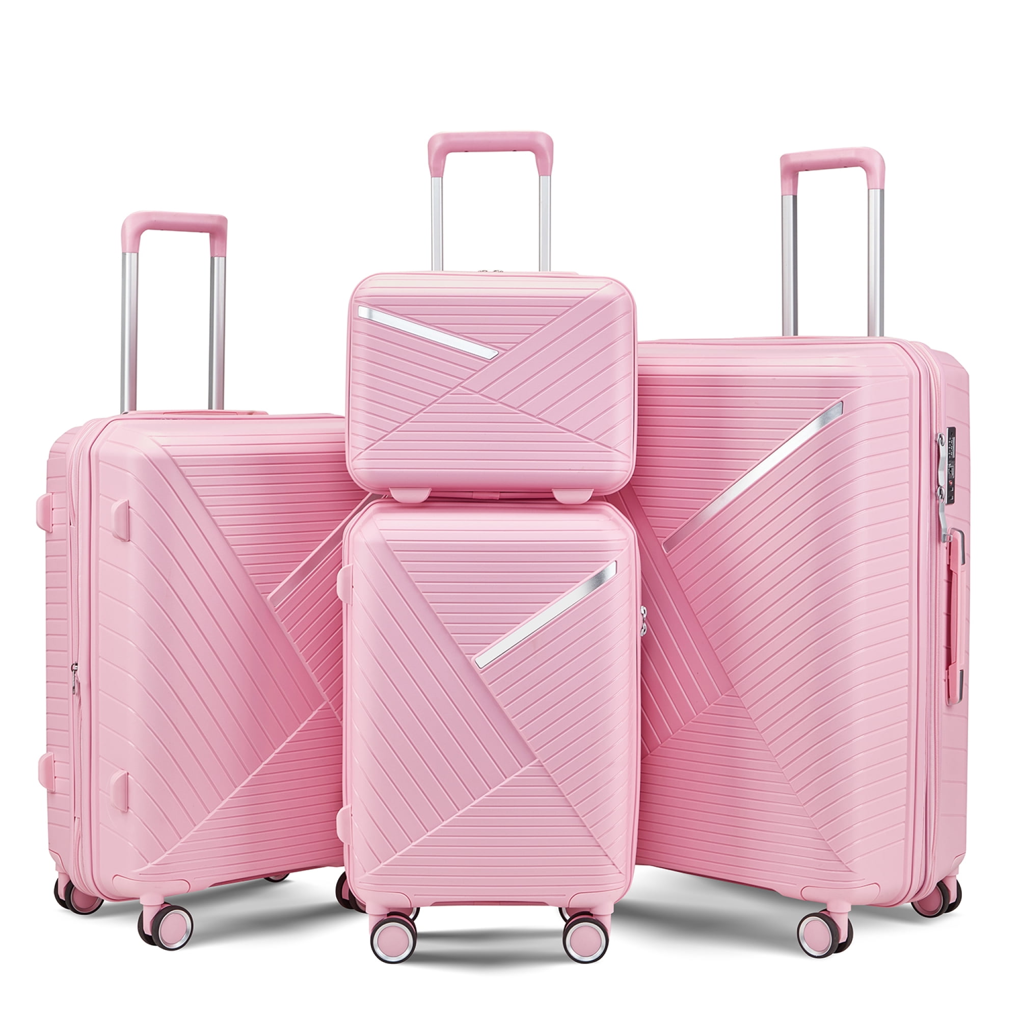 Luggage Sets 4 Piece(14/20/24/28), Expandable Lightweight Suitcase with 360 Degrees Spinner ...