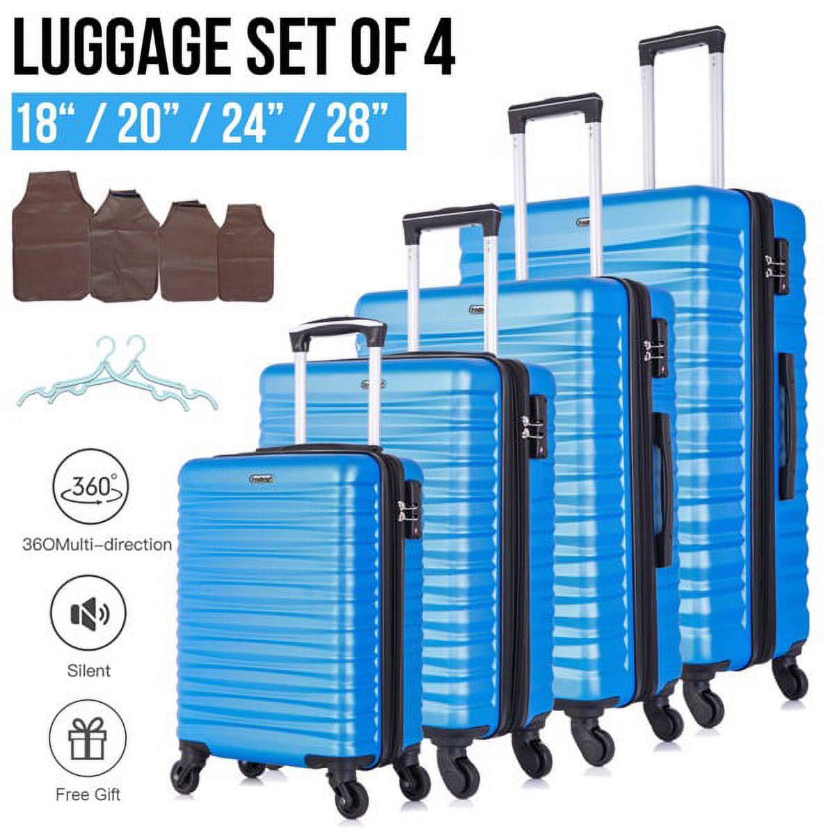 Luggage Sets 4 Piece Hardside Expandable Luggage Set Clearance Suitcase ...